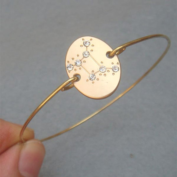 Cancer Zodiac Sign -personalized Zodiac Constellation Bangle Bracelet ...