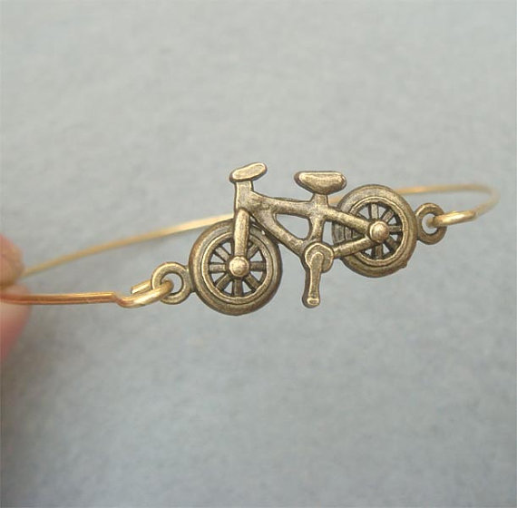 Bike Brass Bangle Bracelet on Luulla